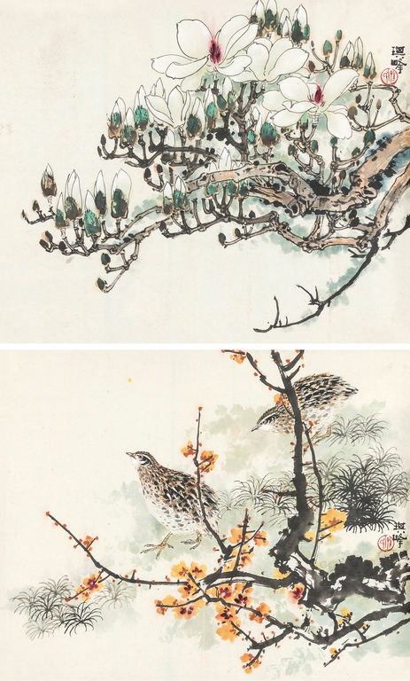 Sun Qifeng | Yulan Magnolia、Sparrows | MutualArt