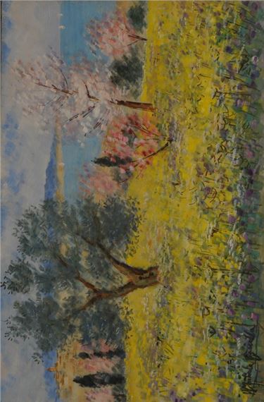 Michele Cascella | PAESAGGIO CON GINESTRE | MutualArt