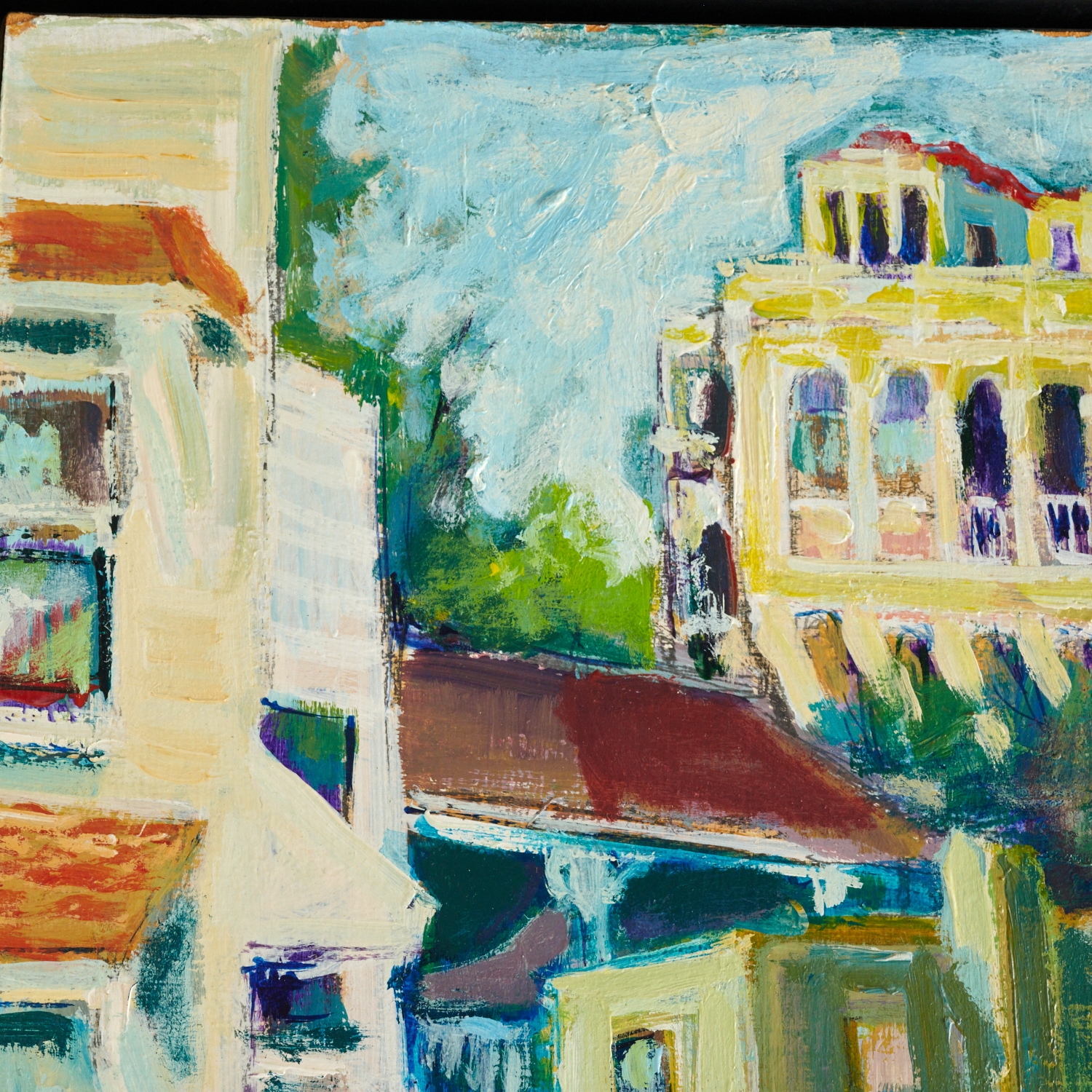 William Fletcher Jones | Colorful Townscape | MutualArt