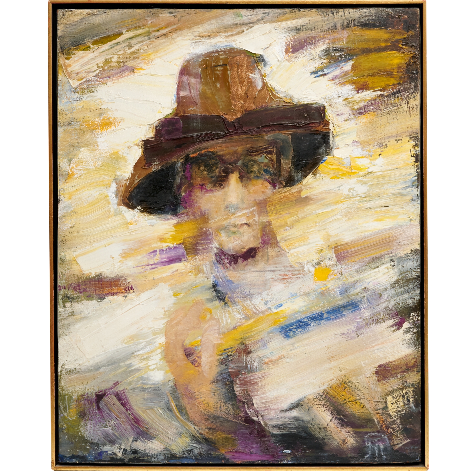 Marie Paneth | Portrait with a Large Hat | MutualArt
