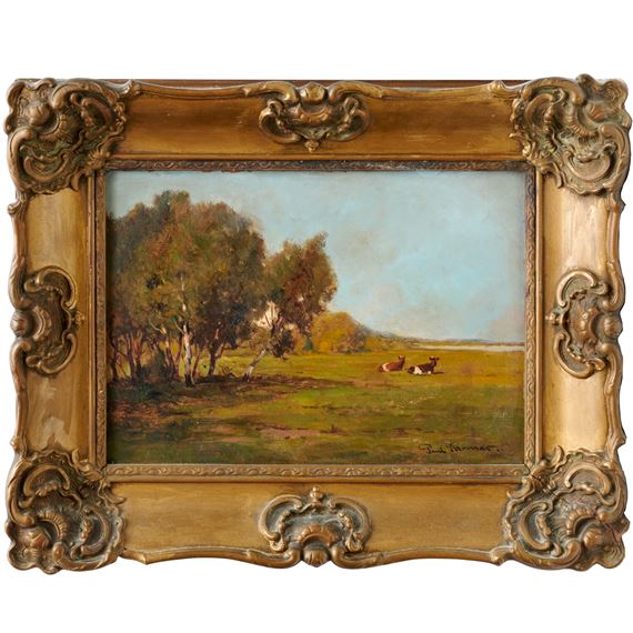 Paul Thomas | Cows in a Pastoral Landscape | MutualArt