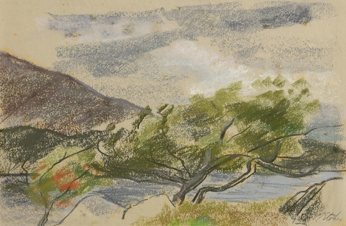 Margaret Stokes | Trees in a Western Landscape | MutualArt