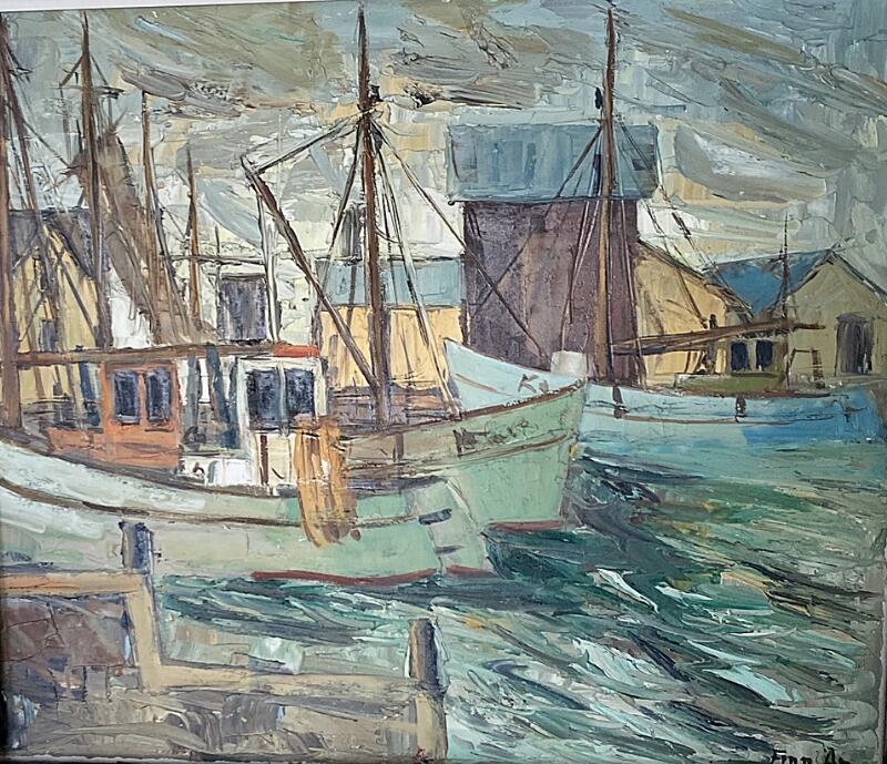 Finn Andersen | Harbor with ships | MutualArt
