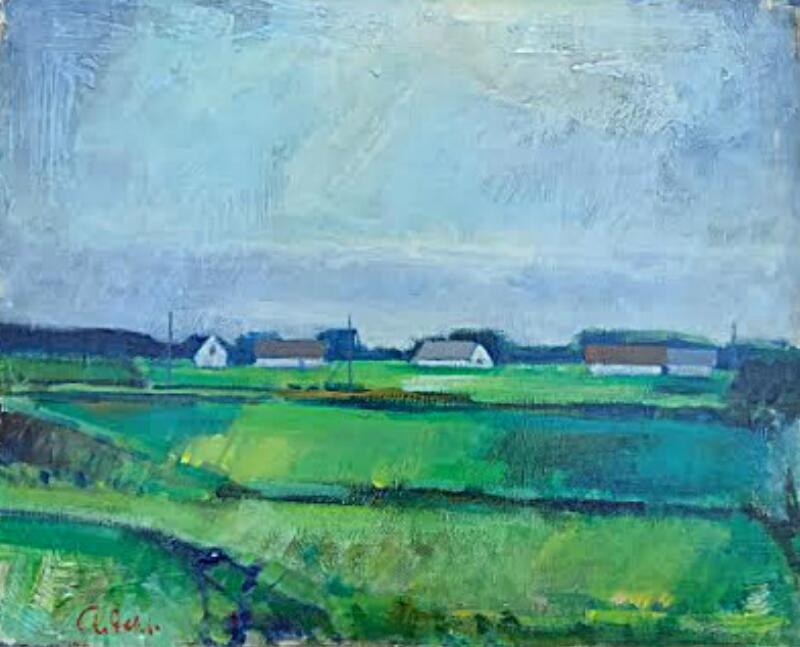Per Dahl | Landscape with houses | MutualArt
