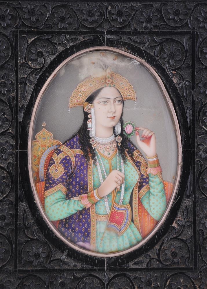 Indian School, 19th Century | A pair of portraits of Shah Jahan and ...