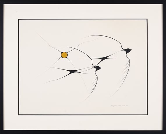 Benjamin Chee Chee | Swallows in Flight | MutualArt