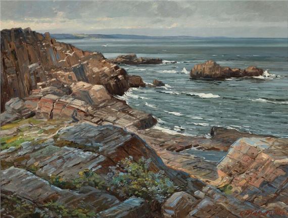 Carl Budtz-Moller | Coastal view with cliffs | MutualArt