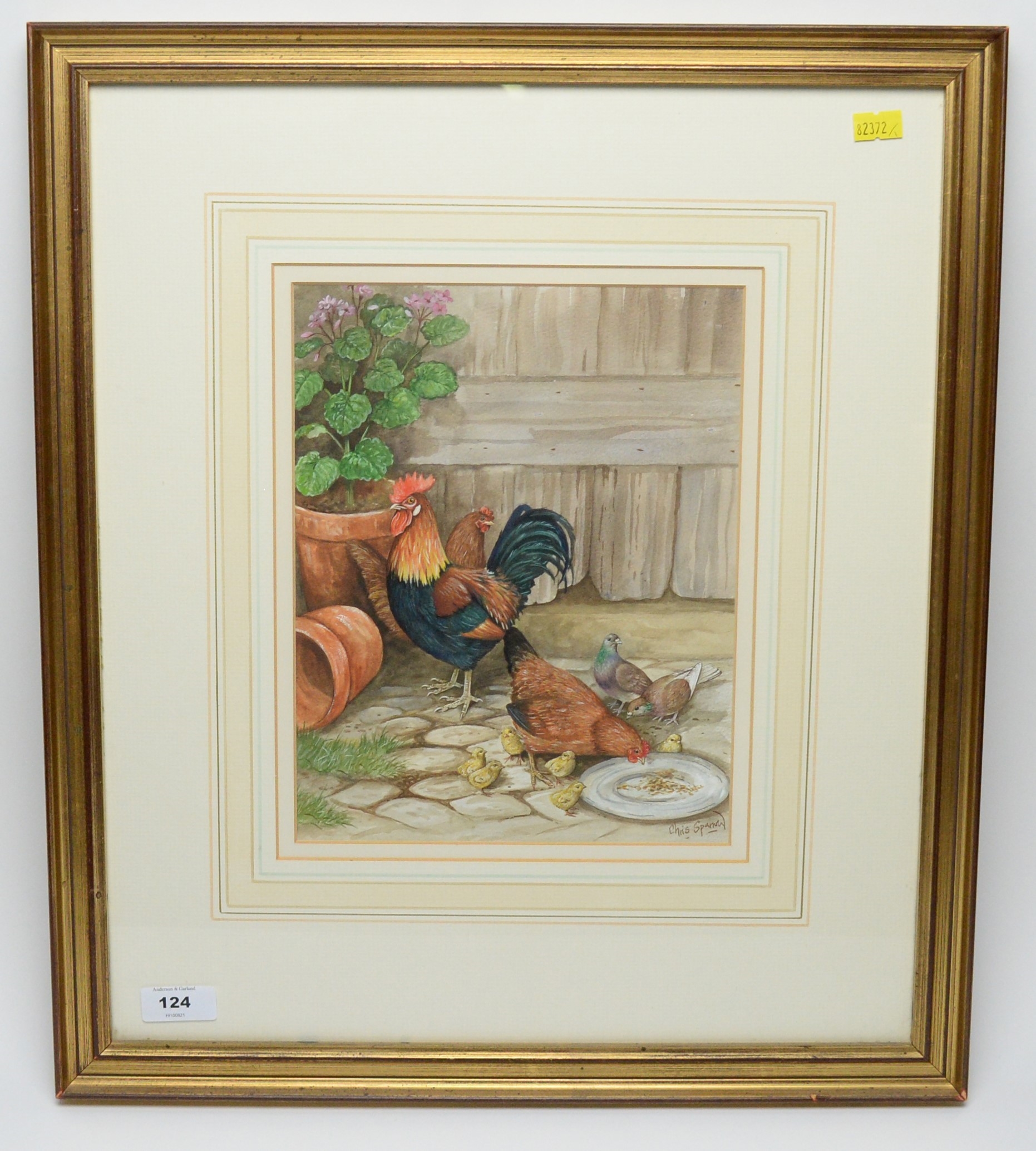 Christopher Sparrow | Chris Sparrow - Poultry and pigeons in a yard ...