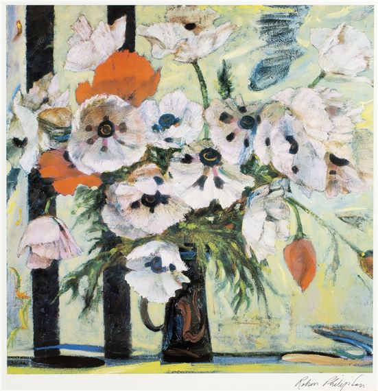Robin Philipson | 'Untitled still life of flowers' print | MutualArt