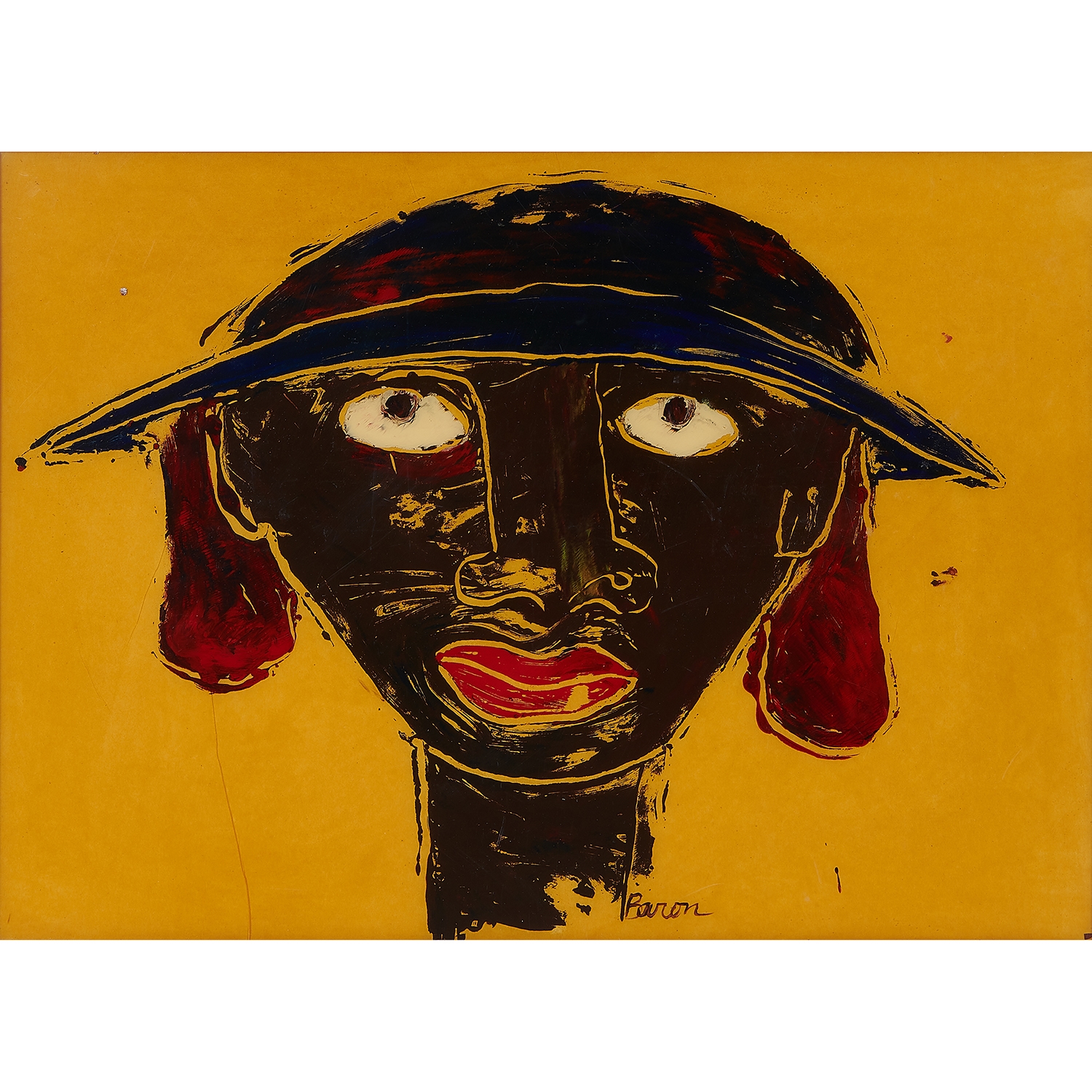 Jack Baron | Portrait of Woman in a Hat | MutualArt