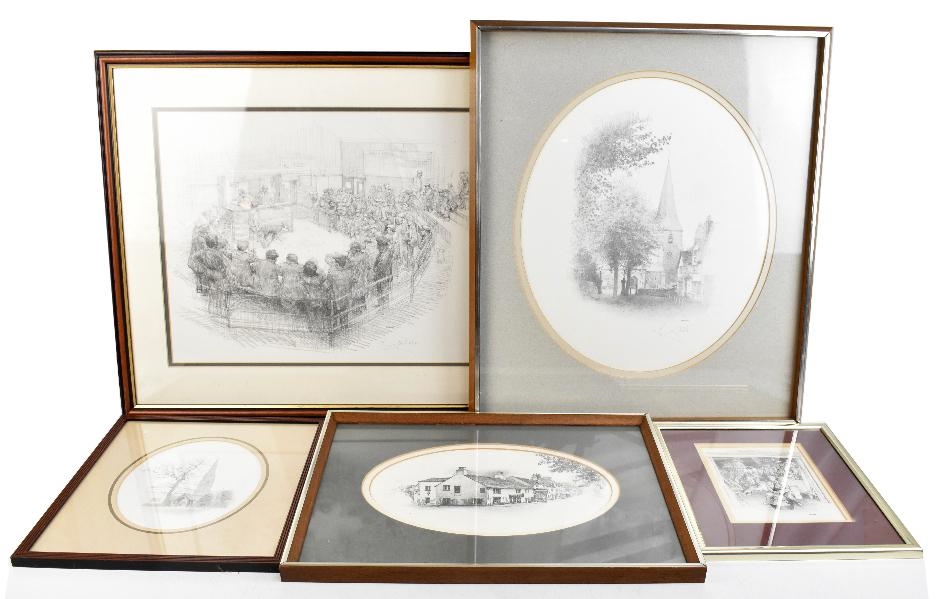 William Geldart | five monochrome prints with two signed examples ...