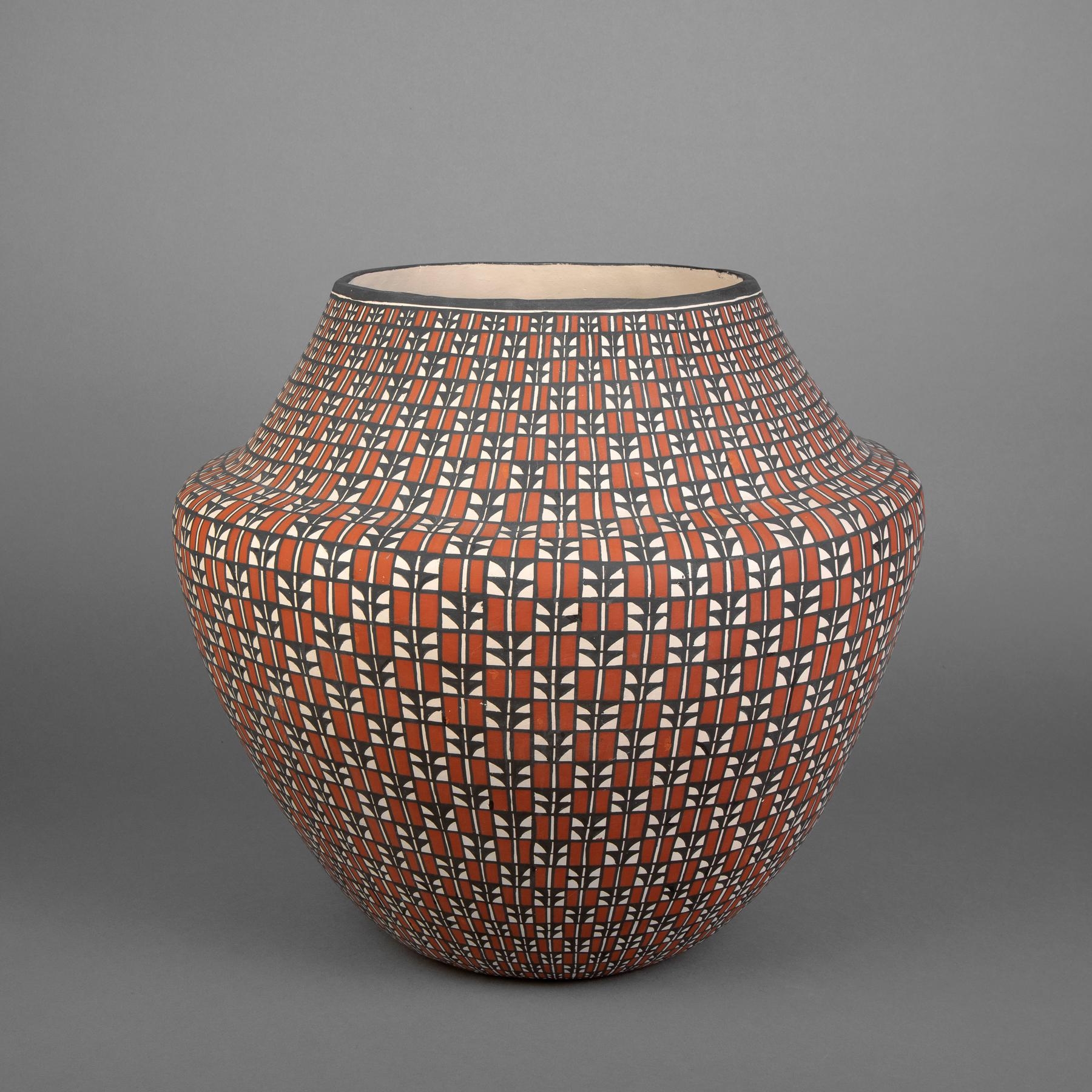 Sharon Stevens | Polychrome Fine Line Storage Jar | MutualArt