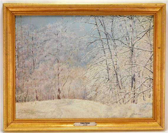E. Joseph Fontaine | E. Joseph Fontaine Winter Landscape Painting ...