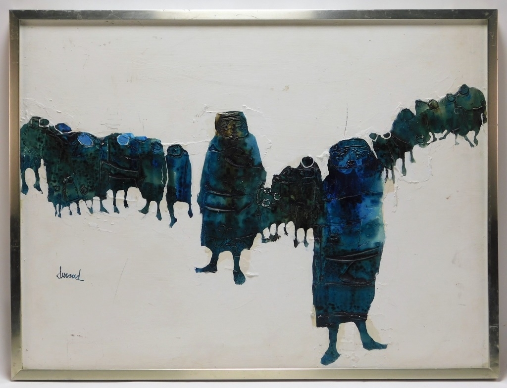 Joel Durand | Joel Durand Modern Abstract Figure Painting (20th Century ...