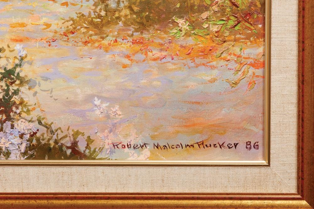 Robert Malcolm Rucker | Spring Landscape with Gazebo (1986) | MutualArt