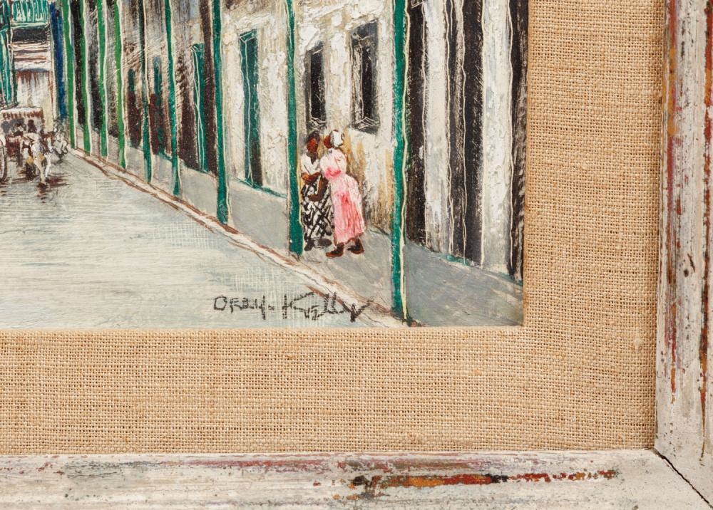 George Orry-Kelly | French Quarter Street Scene with Lady in Pink ...
