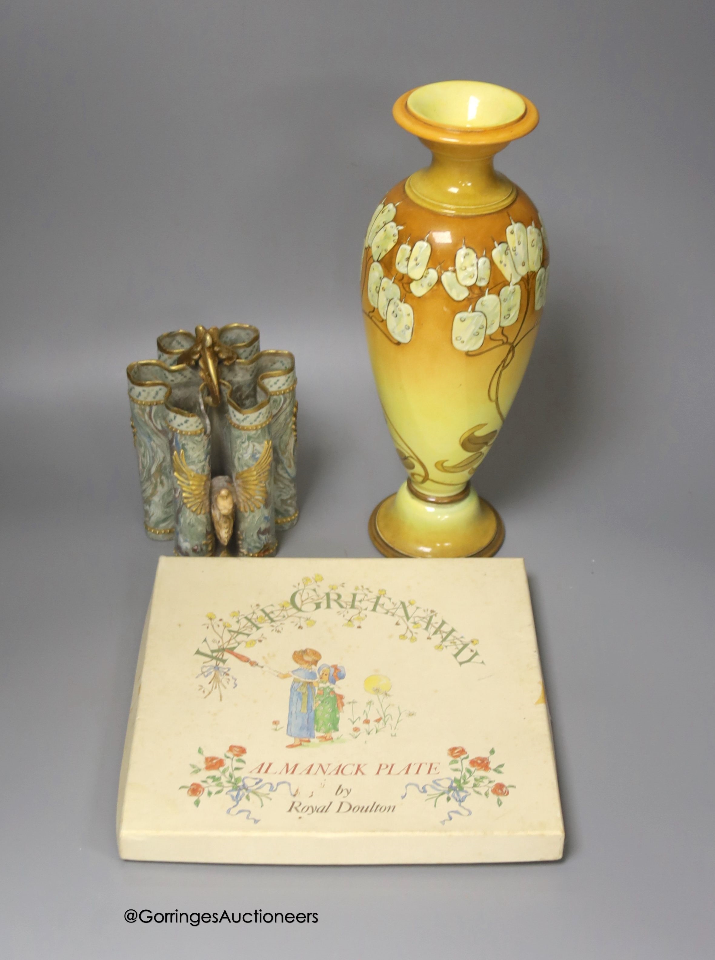 Kate Greenaway | A Doulton & Rix Patent spill vase | MutualArt