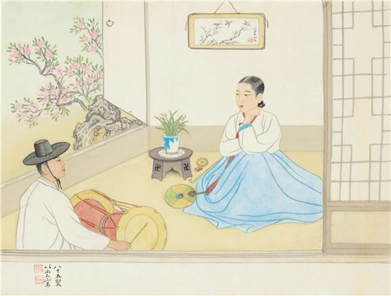 Kim EunHo | A Drummer and Woman (1976) | MutualArt