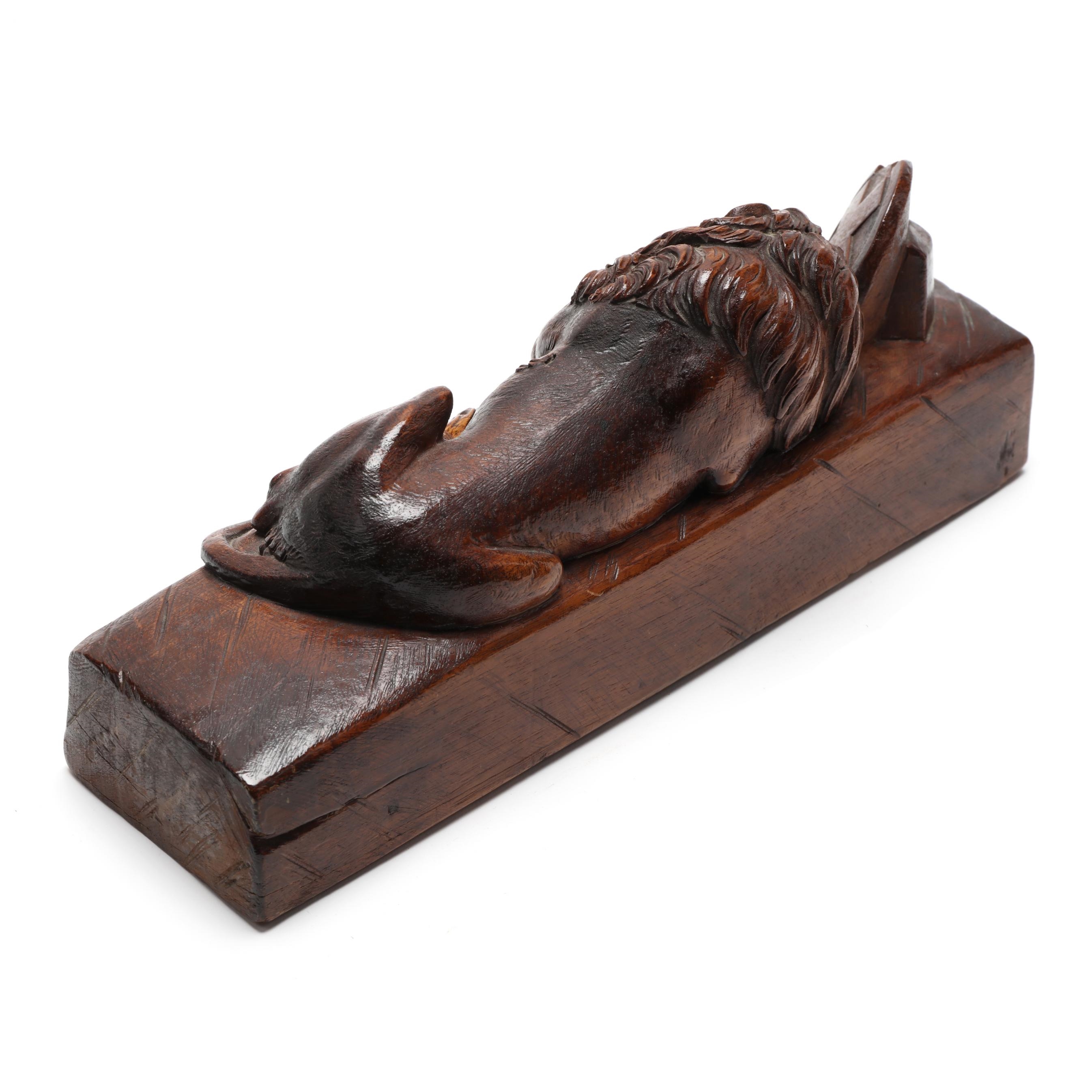 Bertel Thorvaldsen | Swiss Wood Carved Lion of Lucern (19th Century) | MutualArt