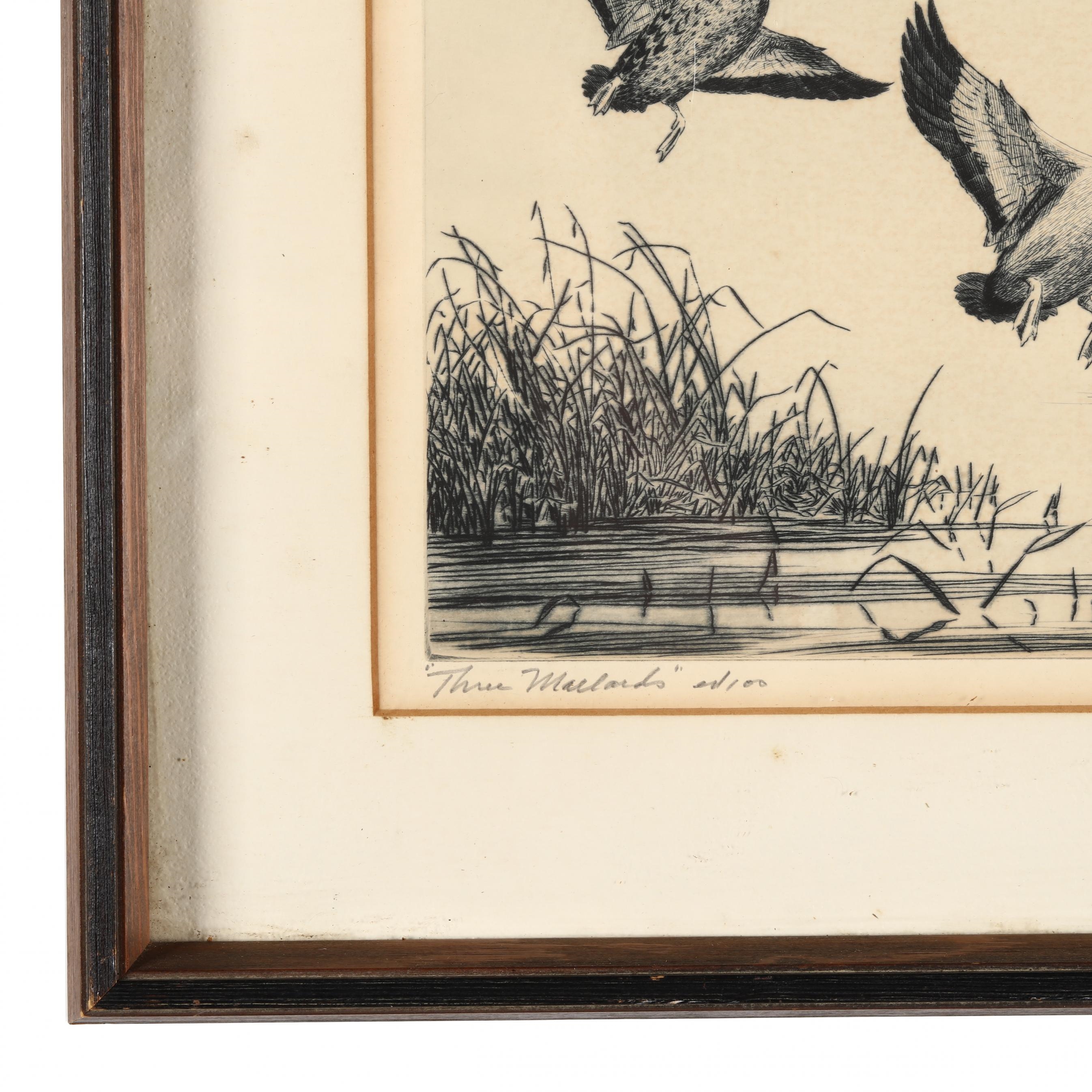 Churchill Ettinger | Three Mallards | MutualArt