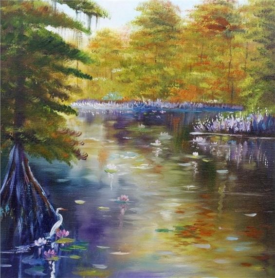 Pat Rollins | Water lilies add a splash of color to this lush retreat ...