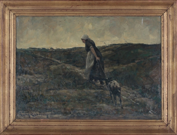 George Jacobus Claassen | Boerin met geit | MutualArt