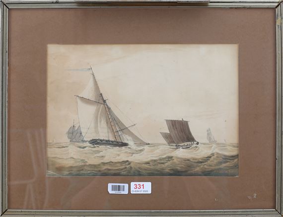 Nicholas Pocock | Zeilschepen op zee | MutualArt