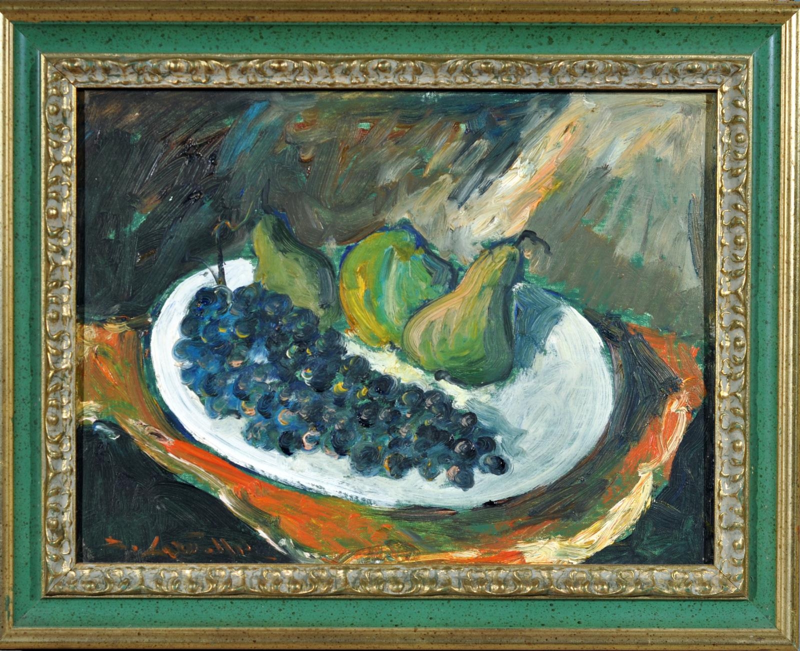 Rocco Carvelli | Natura morta con uva e pere (1968) | MutualArt