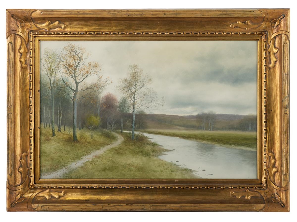 George Howell Gay | River Trail in an Autumnal Landscape | MutualArt