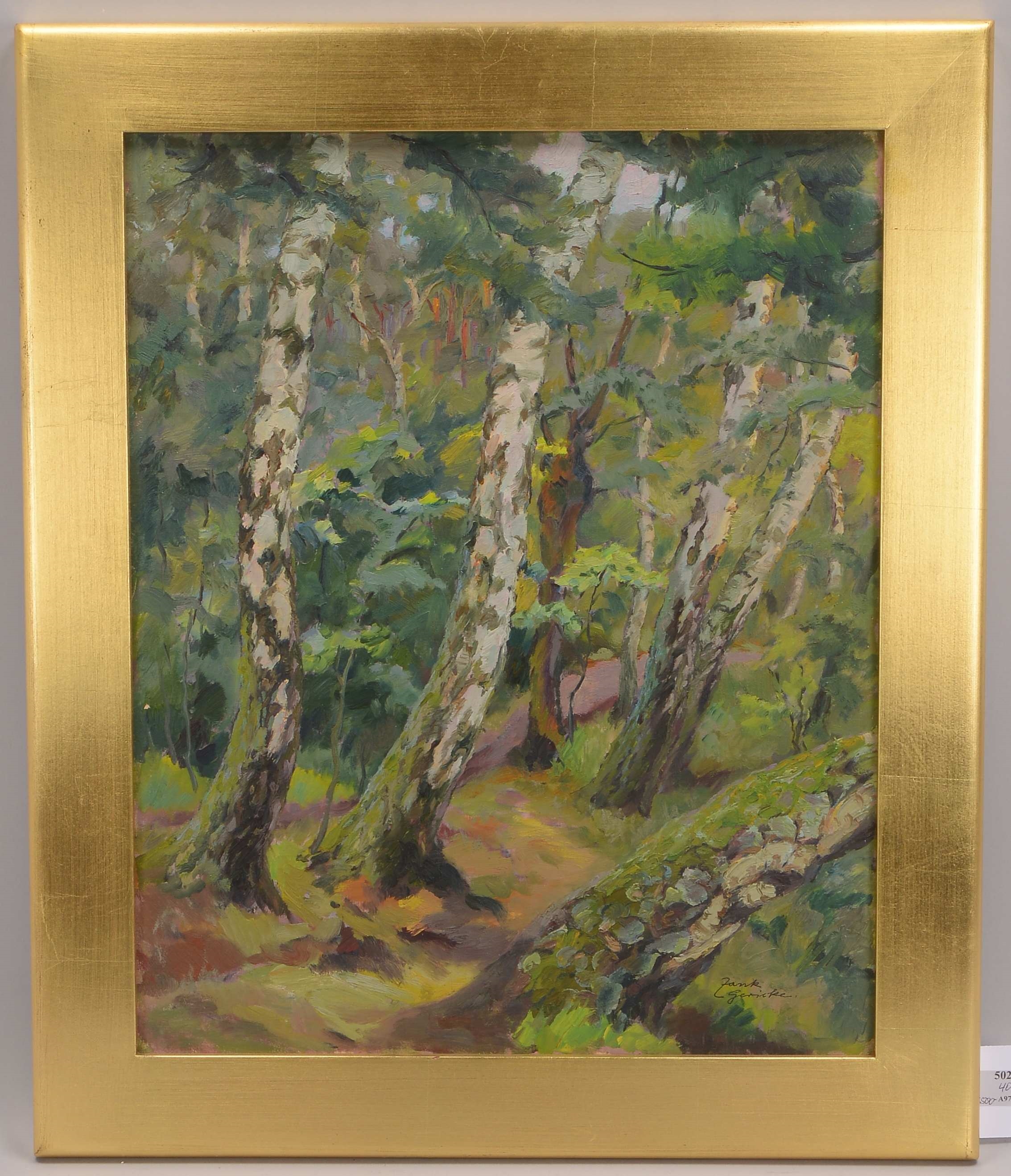 Hans Zank | Waldweg mit Birken | MutualArt