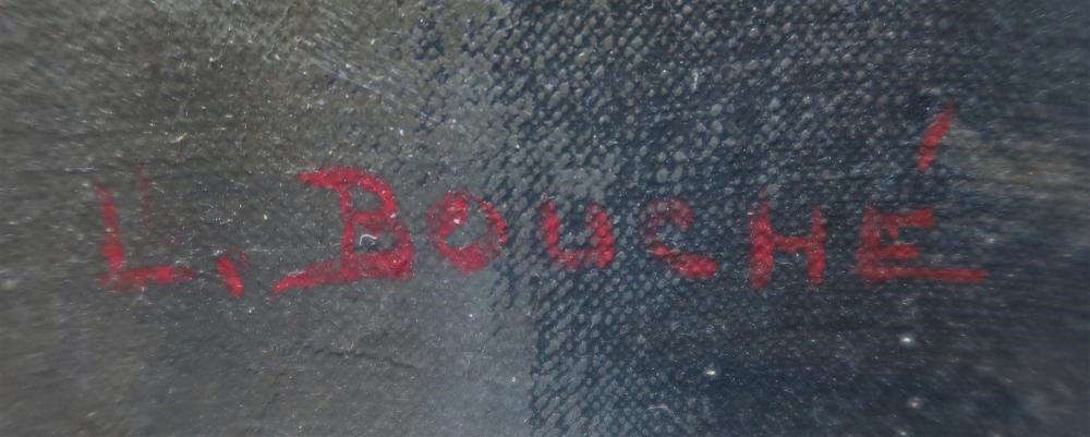 Louis George Bouché | PORTRAIT OF LADY IN RED | MutualArt