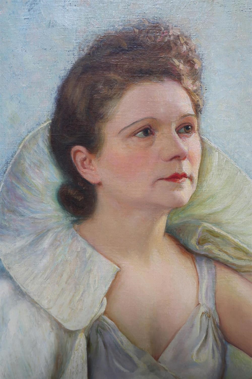 Joseph Tepper | PORTRAIT OF A WOMAN IN ART DECO CAP (1938) | MutualArt