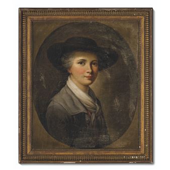 Jean-Laurent Mosnier | Portrait of a lady seated three-quarter length ...