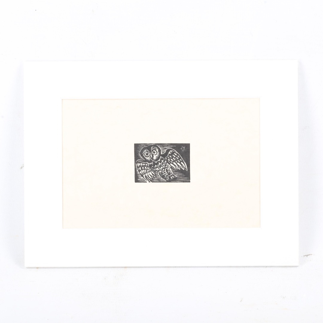 Enid Marx | Owls, from an ABC of Birds and Beasts (1985) | MutualArt