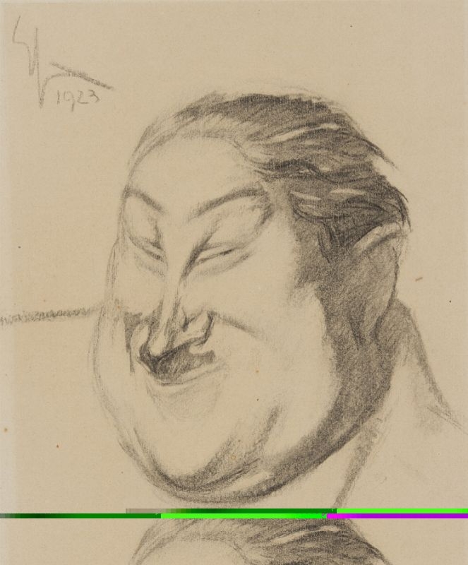 Enrico Sacchetti | Caricatura di Mario Galli (1923) | MutualArt