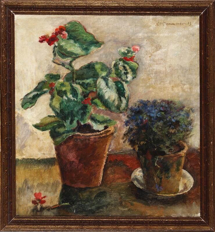 Clemen Jeppe Clemmensen | Still life with flowers (1923) | MutualArt