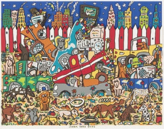 James Rizzi | Take the A Train to Harlem (1989) | MutualArt