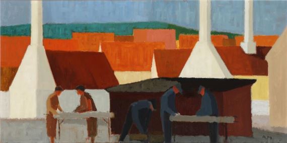 Axel Munch | Composition with figures | MutualArt