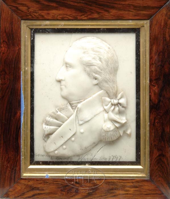 George Rouse | WAX RELIEF PLAQUE OF GENERAL GEORGE WASHINGTON (1797 ...