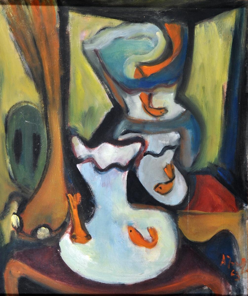 Anna Torelli | Vaso con pesci (1963) | MutualArt