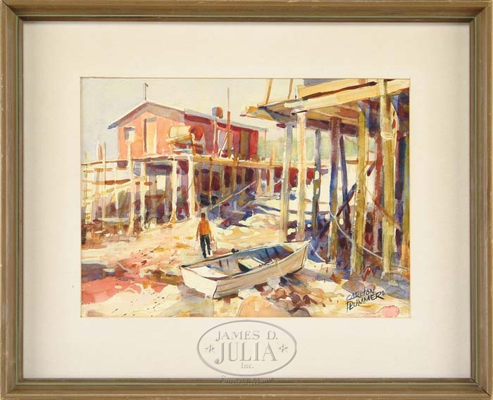 Carlton Plummer | Monhegan Fish House | MutualArt