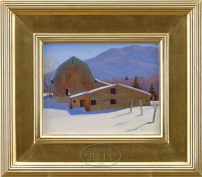 T. A. Charron | NEW ENGLAND FARM IN WINTER | MutualArt