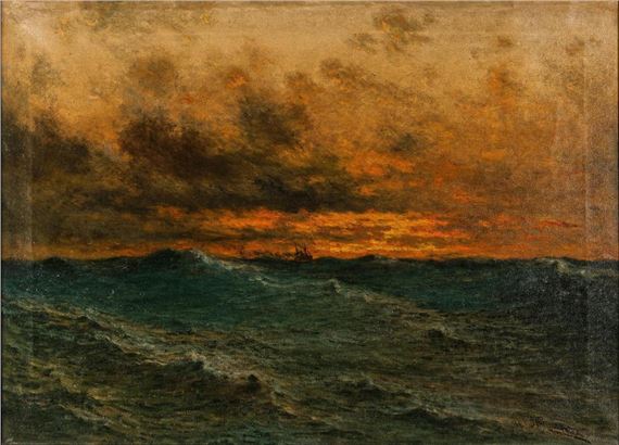 John Olson Hammerstad | Sunset at Sea | MutualArt