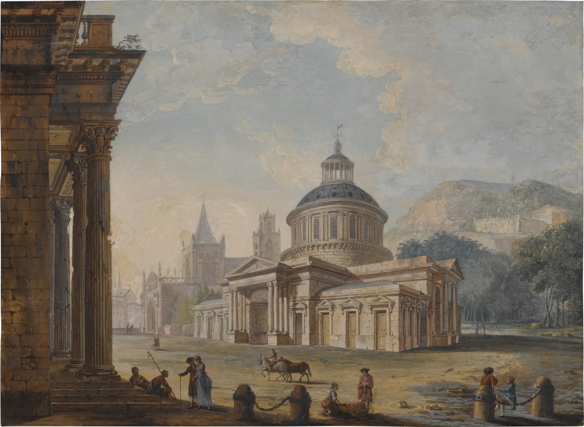 Pierre Antoine Demachy | A Pair of Architectural Capricci | MutualArt