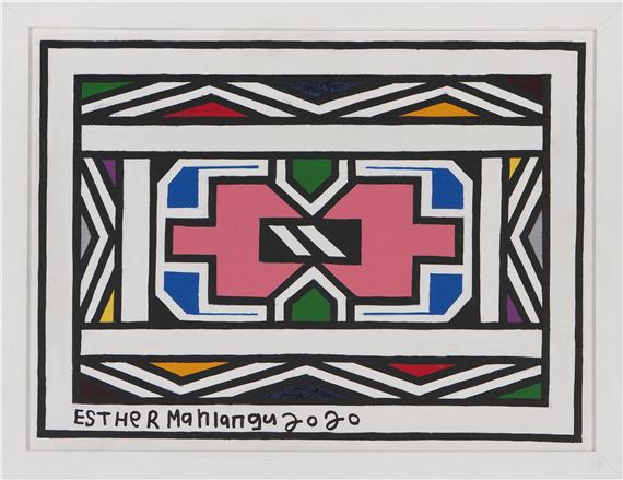 Esther Mahlangu | Ndebele patterns (2020) | MutualArt