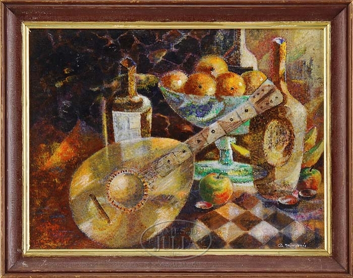European School, 20th Century | STILL LIFE WITH MANDOLIN | MutualArt