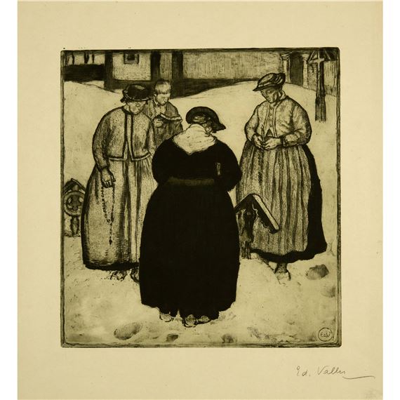 Edouard Vallet | Autour d'une tombe | MutualArt