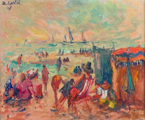 Bernard Loriot | A la plage à Deauville | MutualArt