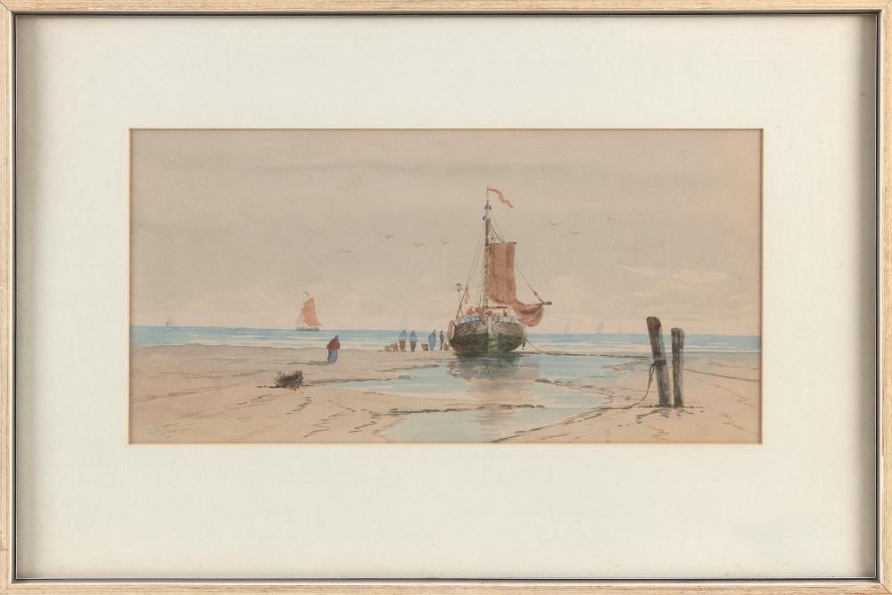 J. Somerville | Beached boat. | MutualArt