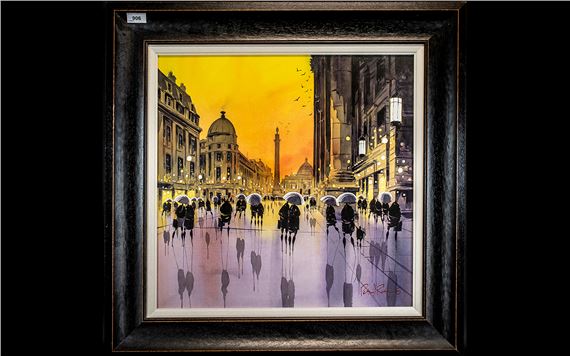 Peter J. Rodgers | London Street Scene With Figures | MutualArt